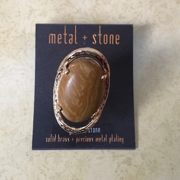 Jewelry | Metal Stone Genuine Stone Boho Style Chucky Ring | Poshmark